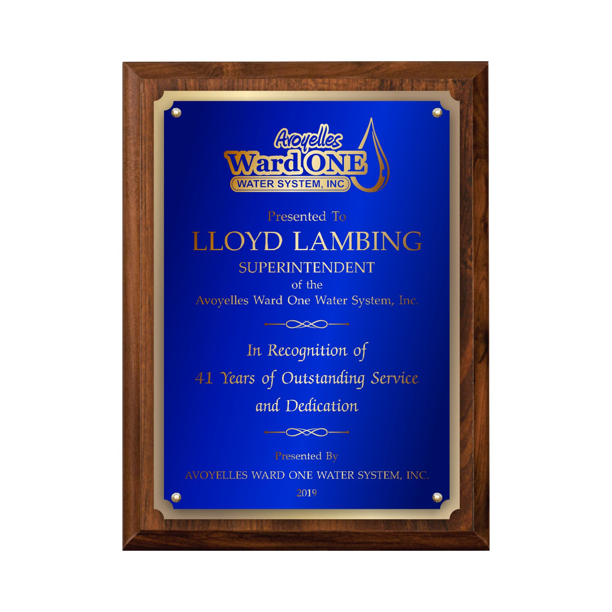 LA Trophies - Large Size Plaques with Solid Color Plate with Gold Acce ...