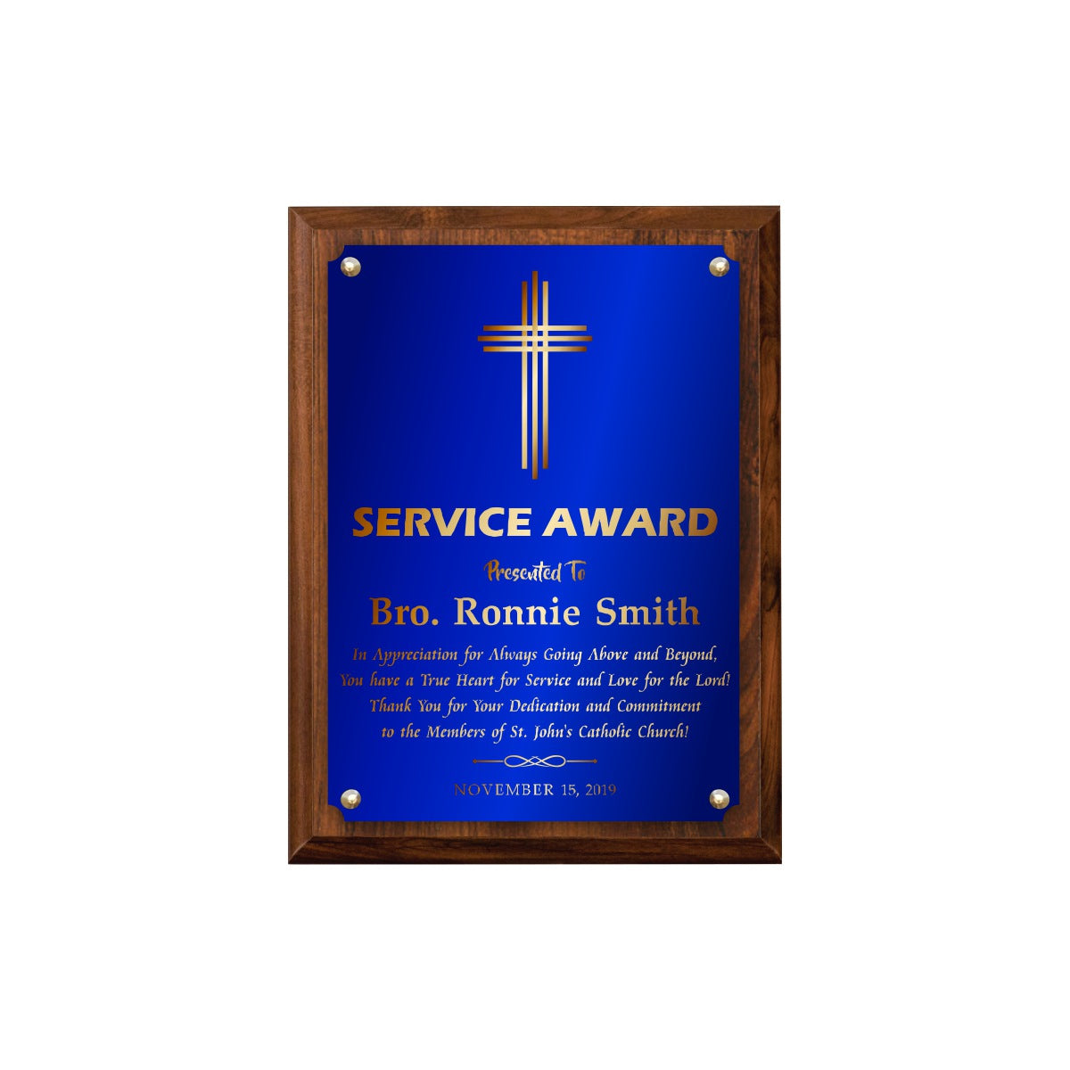 LA Trophies - Religious Christian Award Plaque with GOLD Engraving - 6 ...