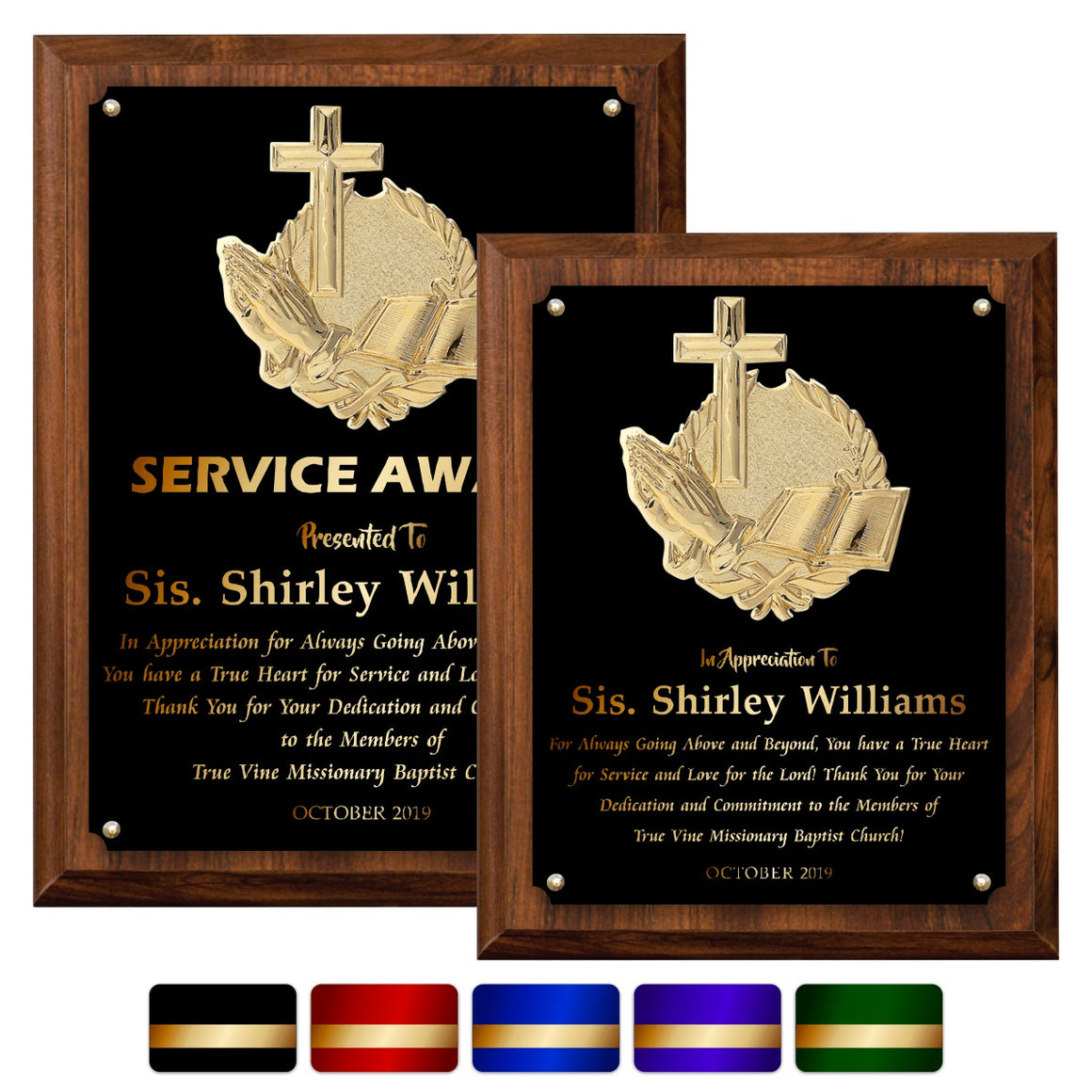 Religious Christian Church Plaques and Awards – Louisiana Trophies