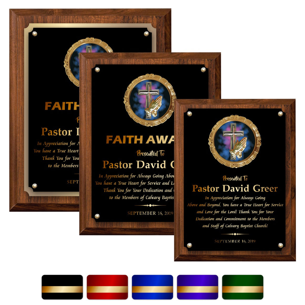 Religious Christian Church Plaques and Awards – Louisiana Trophies