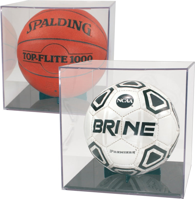 BallQube Clear Display Cases with Grandstand Ball Holders | 3 SIZES ...