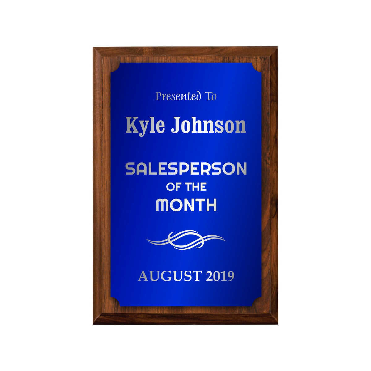 LA Trophies - Small Plaques with Solid Color Plate and SILVER Engravin ...